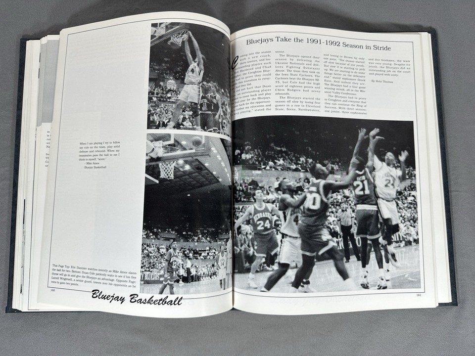 1991/1992 Creighton University The Bluejay Yearbook Omaha, NE, Beyond ...