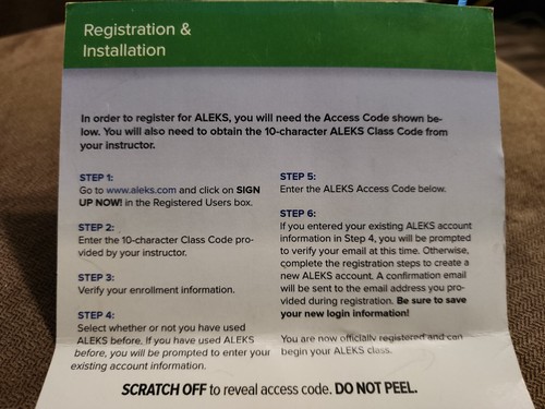 Aleks Access Code, 6 Weeks, Developmental Mathematics, ISBN ...