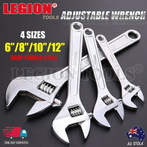 Adjustable Spanner Set 6" 8" 10" 12" Wide Jaw Shifter Forged Steel ...