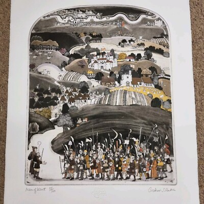 Graham Clarke Signed Colour Etching "Men Of Kent" 25/200 History Of ...