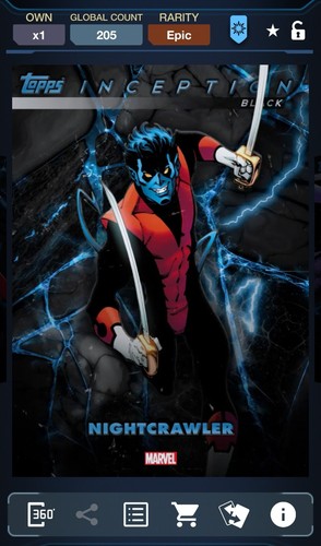 Topps Marvel Collect! INCEPTION BLACK '24 EPIC NIGHTCRAWLER (DIGITAL ...