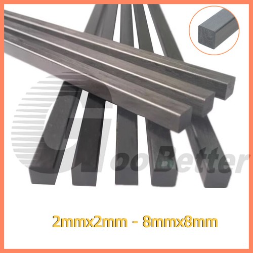 Solid Carbon Fiber Square Bar Rods for RC Airplane Model 2mm-8mm Length ...