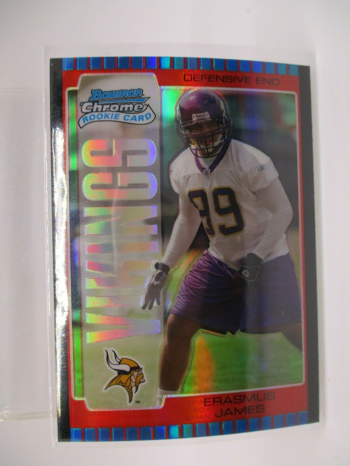 2005 Bowman Chrome Red Refractors #122 Erasmus James RC VIKINGS | eBay