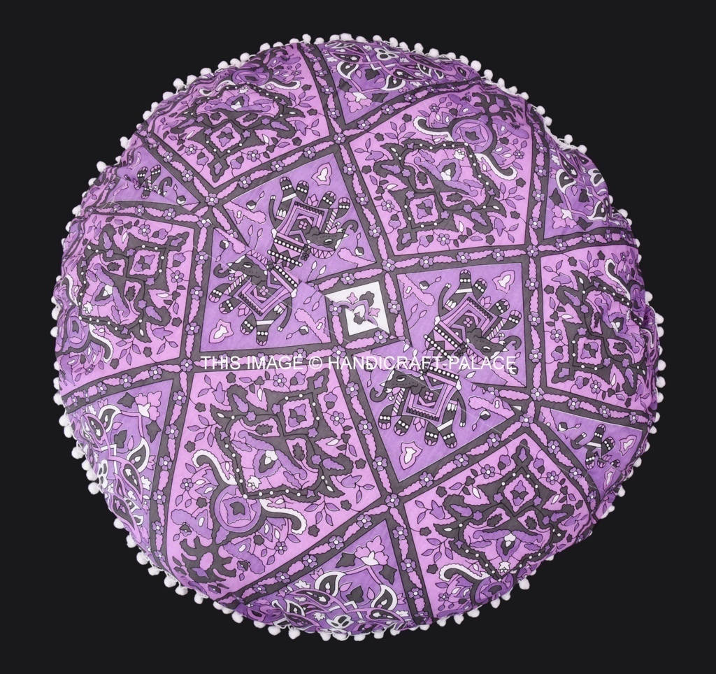 Large Indian Mandala Floor Pillow Round Tapestry Cushion Cover 32 ...