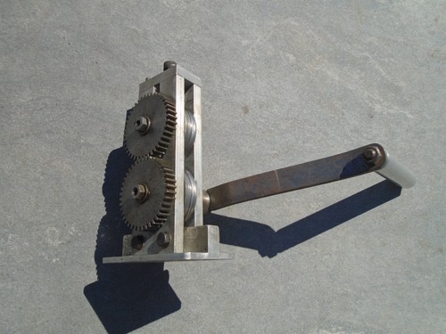 Hand operated bench mounted wire stripper feeder with gears | eBay UK
