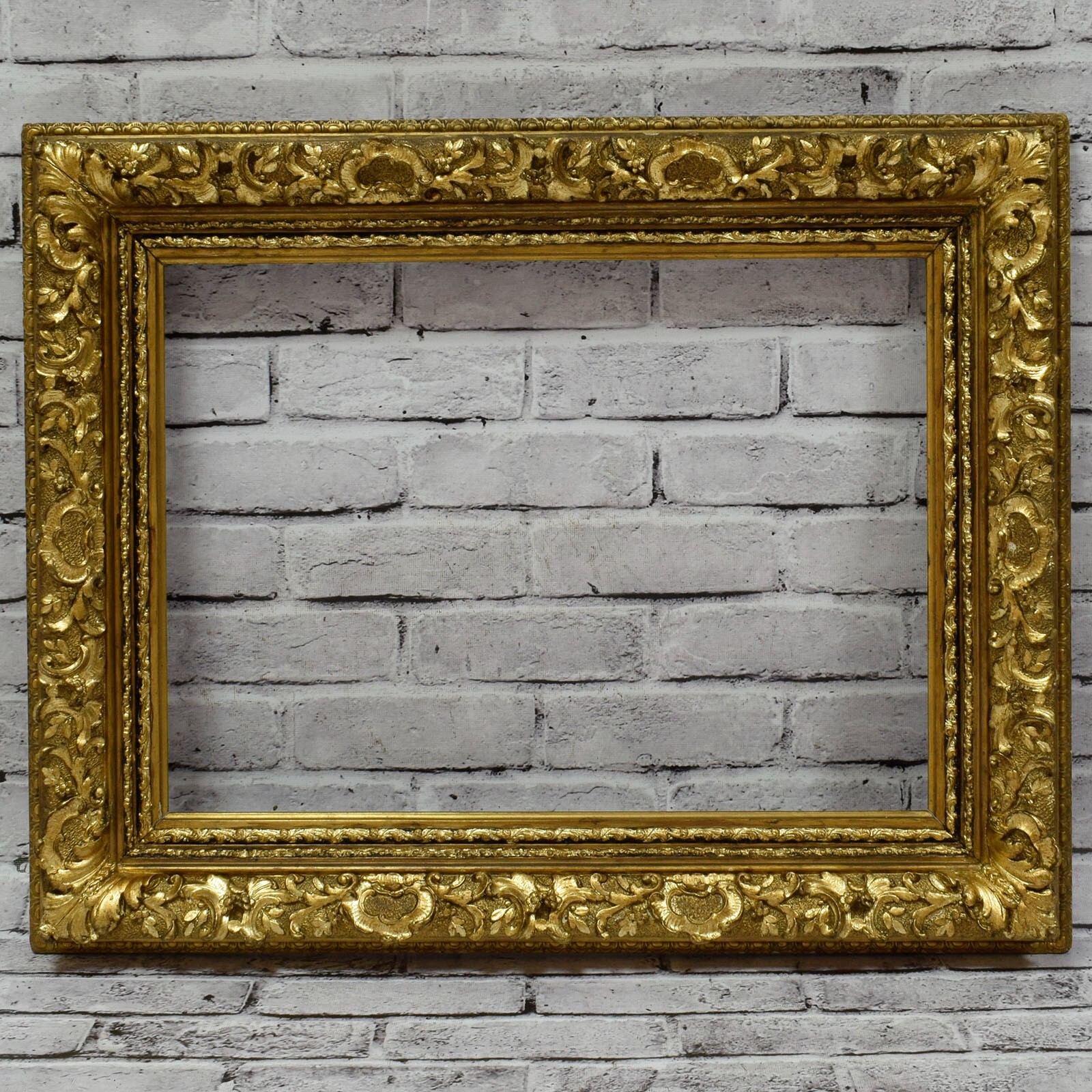 19th cent Old wooden painting frame richly decorated 21.2 x 15.7 in | eBay