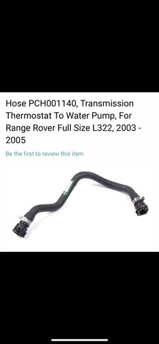 Hose PCH001140, Transmission Thermostat To Water Pump,Range Rover L322 ...