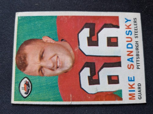 1959 Topps Football Card # 136 Mike Sandusky RC - Pittsburgh Steelers ...