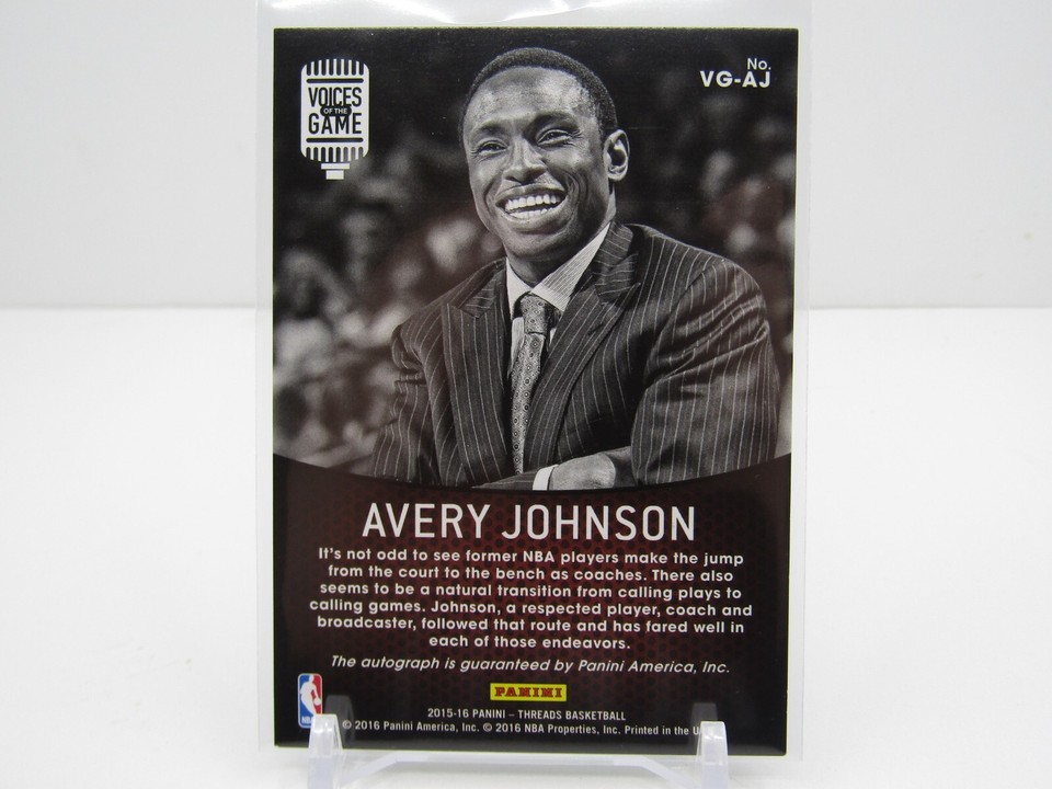 AVREY JOHNSON 2015-16 PANINI THREADS AUTOGRAPH AUTO #087/199 | eBay