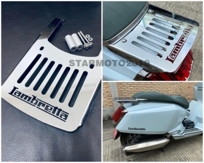 FIT FOR LAMBRETTA X300 CHROME REAR RACK LUGGAGE CARGO SUPPORT BOX ...