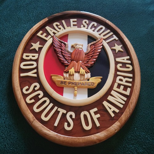 BOY SCOUTS OF AMERICA WOODEN PLAQUE 11X13 '' | eBay