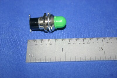 MINIATURE PANEL INDICATOR DOME ROUND 6.3 V. LAMP 106-31G GREEN NOS ...
