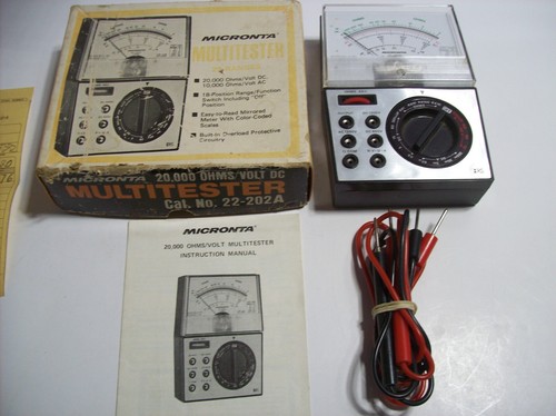 MICRONTA 22-202A AC/DC Multimeter Voltmeter, Japan, Tested On All ...
