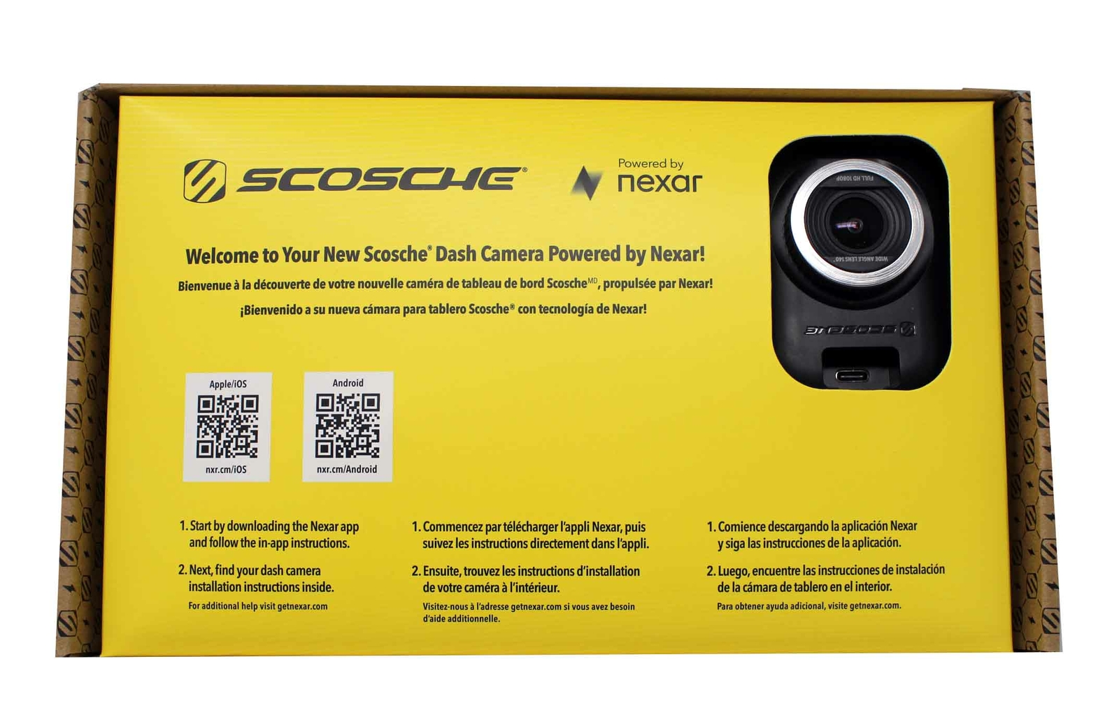 Scosche Nexs1 Full HD Smart Dash Camera W/ 140 Degree Wide Angle Lens ...