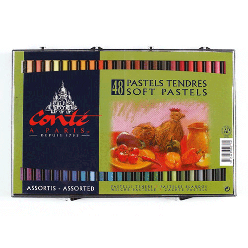 Conte Soft Pastel Set - 48 Assorted Round Colours | eBay Australia