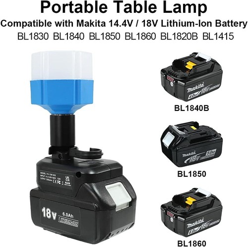 1200LM LED Cordless Lamp Powered by Makita 18V LXT Li-ion battery 12W ...