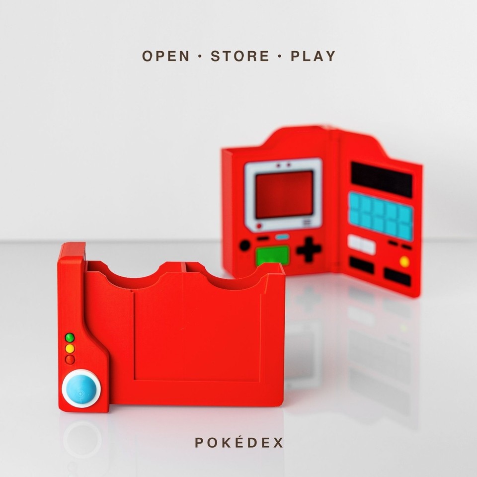 Pokédex Style Deck Box: Display Window for Commander & TCG Cards | eBay