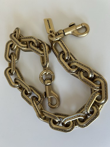 Coach Link Chain Strap Gold Brass Authentic | eBay