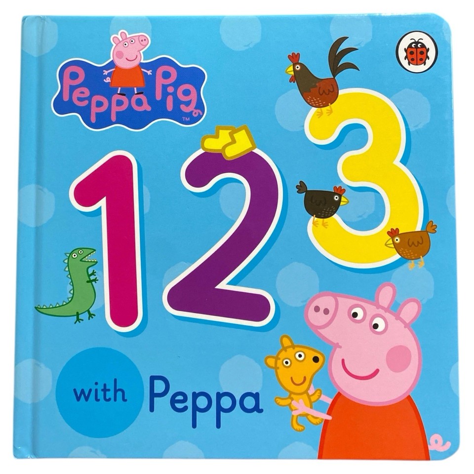 Peppa Pig Learn with Peppa 4 Board Box Set ABC 123 Colours Shapes Kids ...