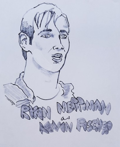 Original art drawing Ryan Merriman Final Destination 3 2006 horror film ...