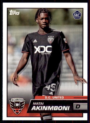 2023 MLS Base #91 Matai Akinmboni - D.C. United | eBay