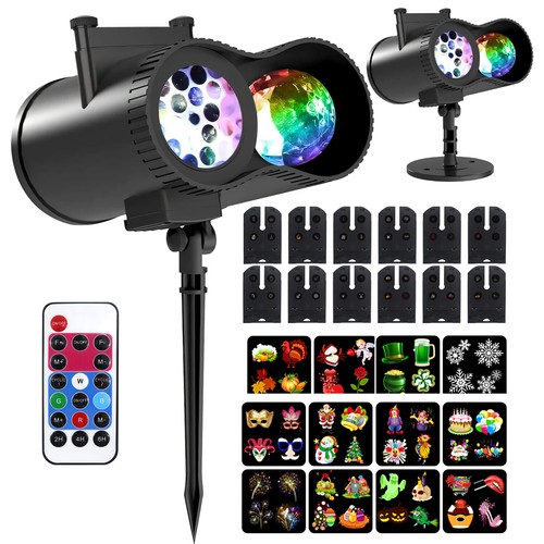 Halloween LED Projector Lights 12 Patterns Ocean Wave Projector ...