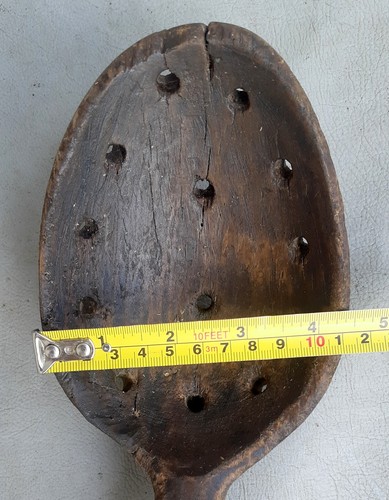 Antique Unique Wooden Large Spoon HANDMADE Tool | eBay