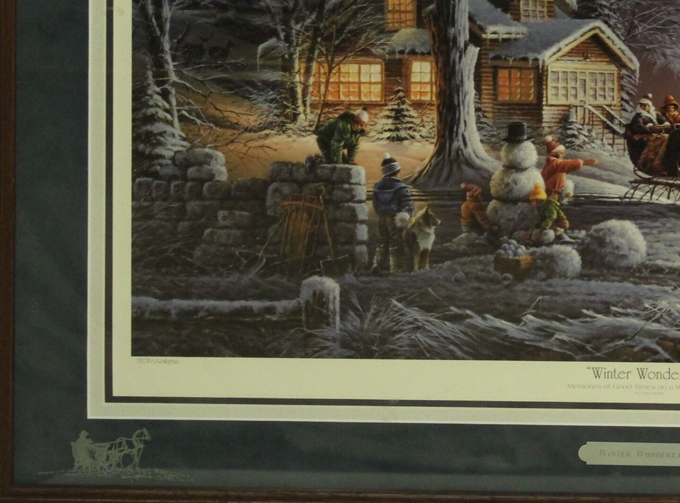 Terry Redlin ''Winter Wonderland'' Signed Numbered 7531/29500 W/ COA | eBay