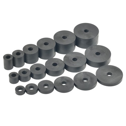 M8 (8mm) RUBBER SPACERS STANDOFFS ROUND THICK WASHERS O/D 16mm to 44mm ...