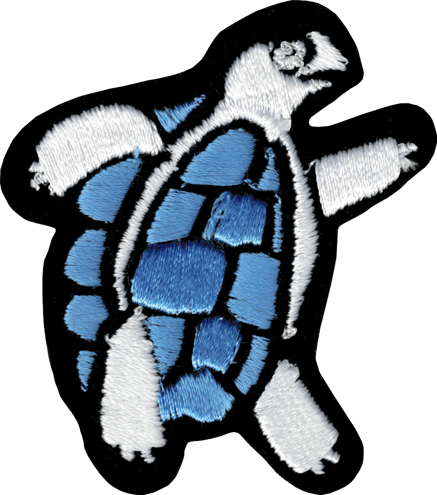 Patch - Dancing Turtle Blue & White Hippie Hippy 60s Sixties 3.875 ...