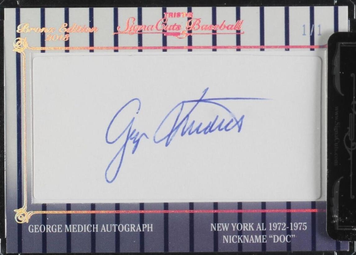 2013 TRISTAR Signa Cuts Cut Autographs - Bronx Edition George Medich ...