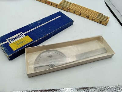 Vintage Tumico Stainless Steel Goniometer In Original Box Protractor | eBay
