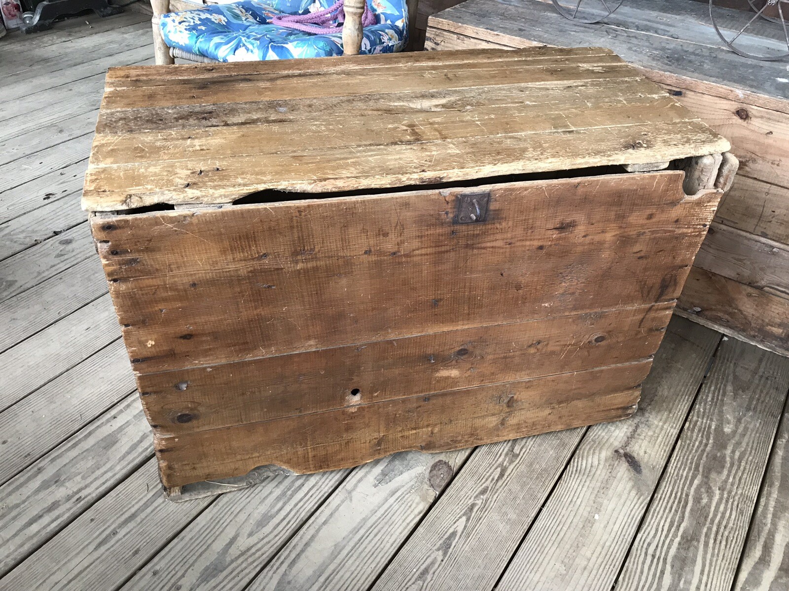Shredded Wheat Shipping Crate Lid Wood Box Large 32x22x16 Railroad ...