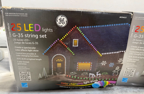 GE Color Effects 25 LED Lights Set Light Show Color Changing 2 Box ...