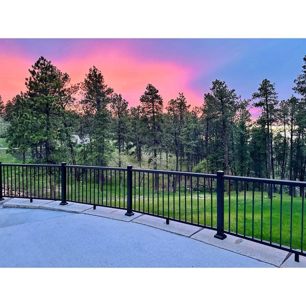 Aria Railing Preassembled Deck Railing 42" x 69.43" Aluminum Black ...
