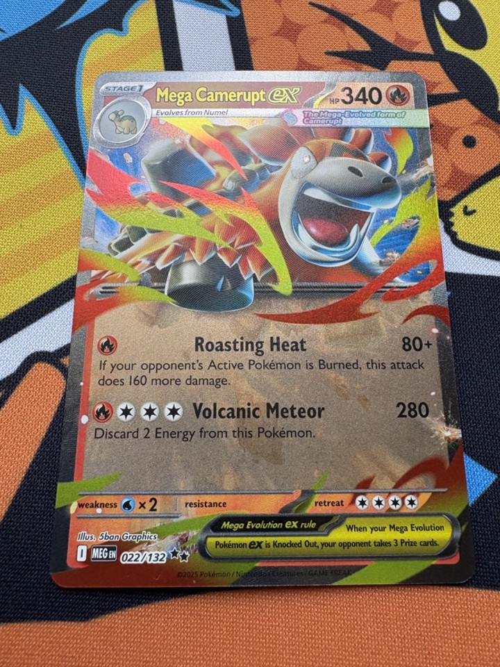 Pokemon TCG - Mega Evolution - Mega Camerupt EX 022/132 - Double Rare ...