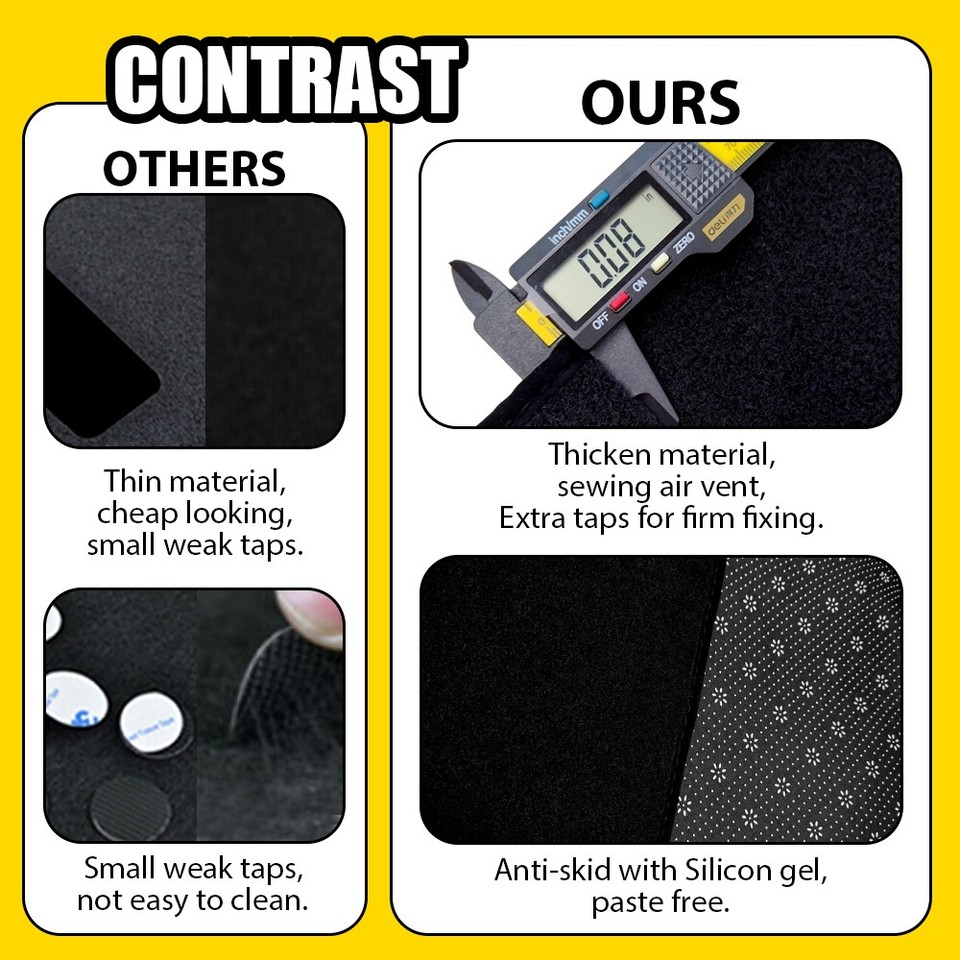 Black For 2019-2023 Toyota Corolla Accessories Dashboard Sun Cover Pad ...