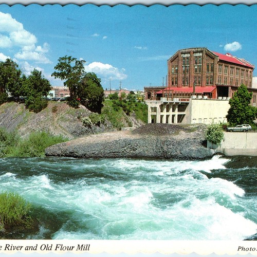 c1970s Spokane, WA River Old Flour Mill Upper Falls 4x6 Photo Will ...