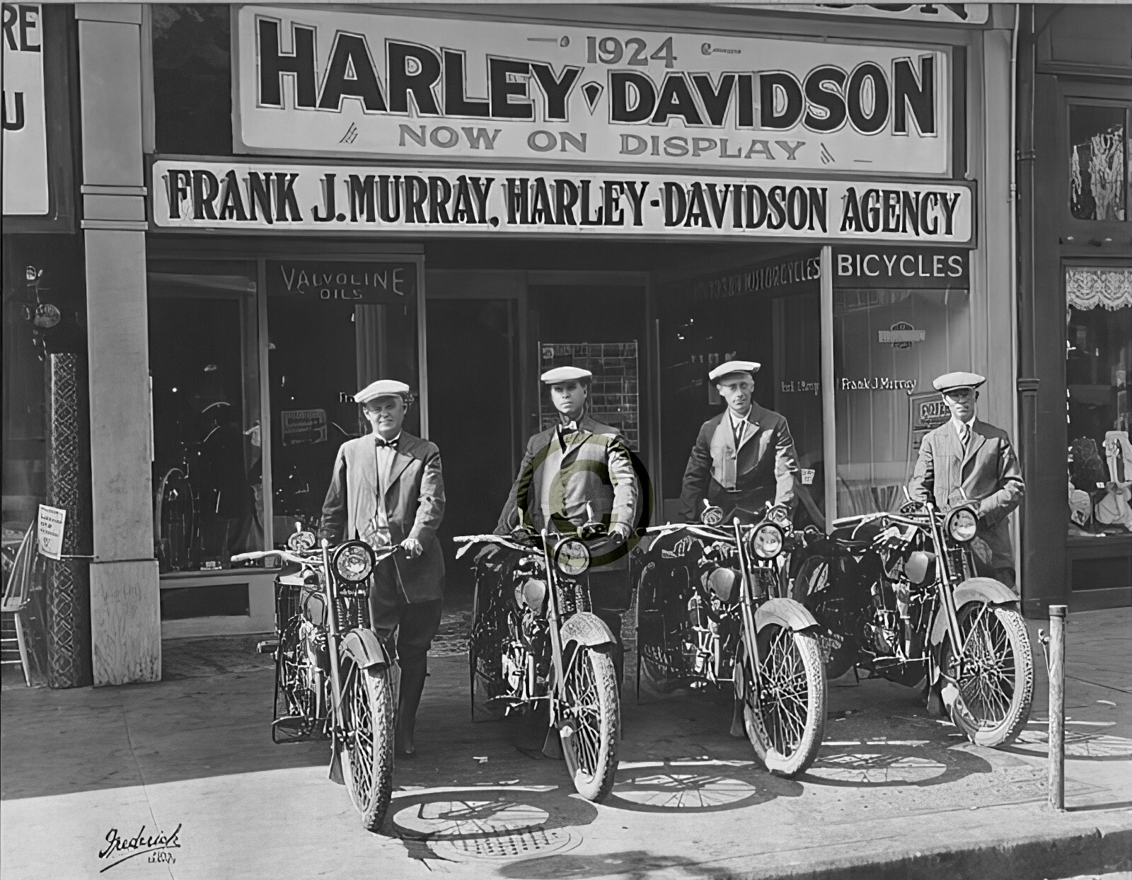 FRANK J.MURRAY, HARLEY-DAVIDSON AGENCY ©1924 Reprint from Scan 8X11 ...