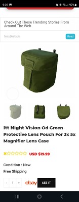 Night Vision OD Green Protective Lens Pouch for 3X 5X Mag Lens. 12 Oz ...