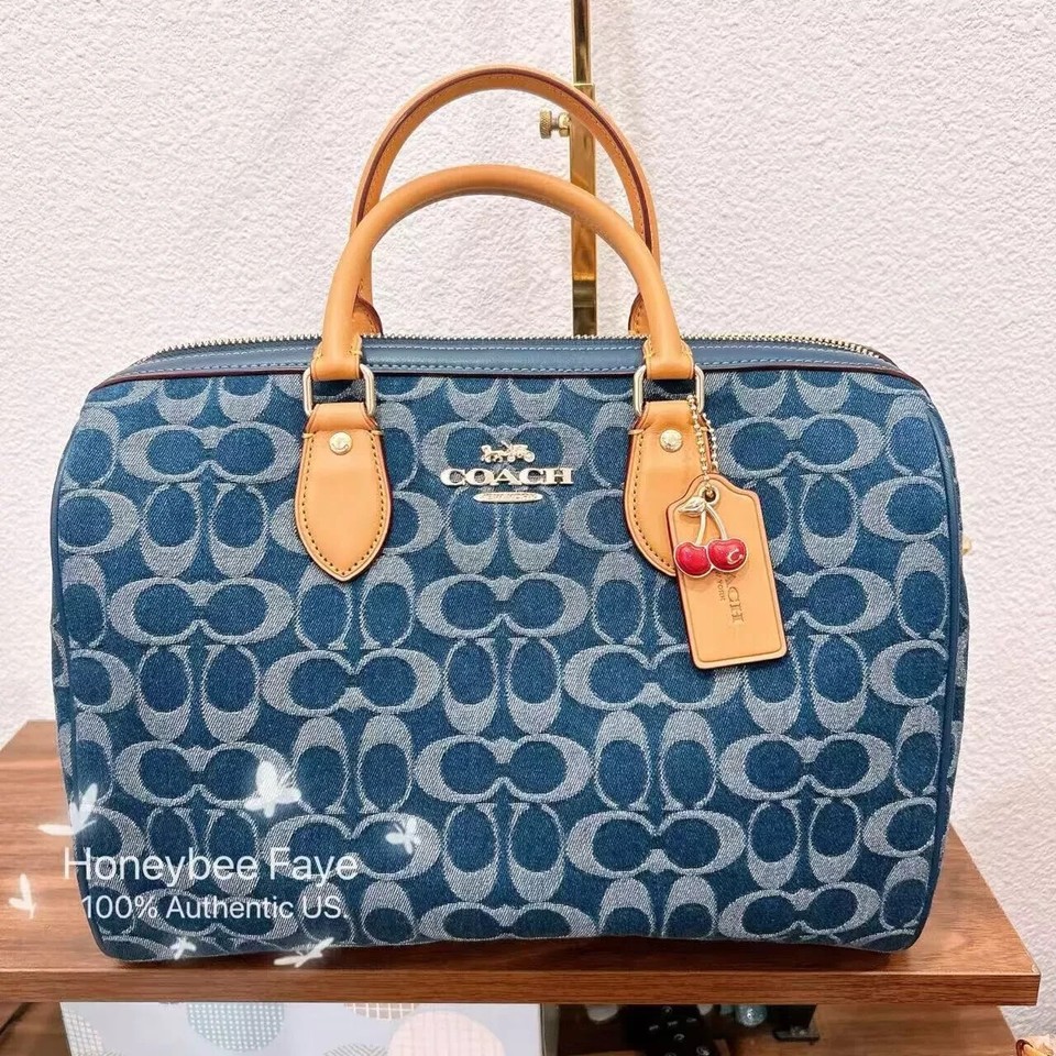 NWT Coach Rowan Large Satchel Bag In Signature Canvas CV960/CV959 | eBay