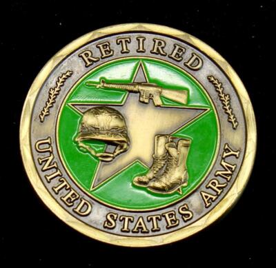 UNITED STATES ARMY RETIRED CHALLENGE COIN • DUTY HONOR COUNTRY | eBay