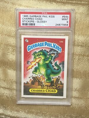 1985 Topps Garbage Pail Kids Charred Chad Stickers Glossy #54B PSA 9 ...
