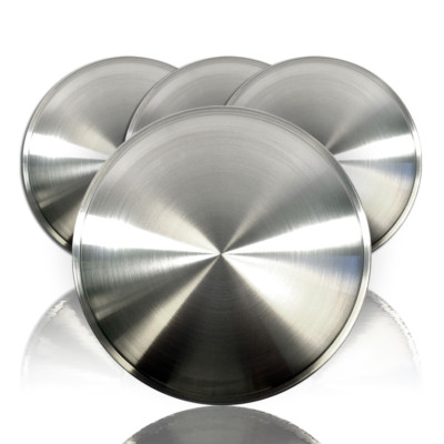 16" FULL MOON HOT ROD RACING DISC HUB CAPS SOLID WHEEL COVERS RIMS New ...
