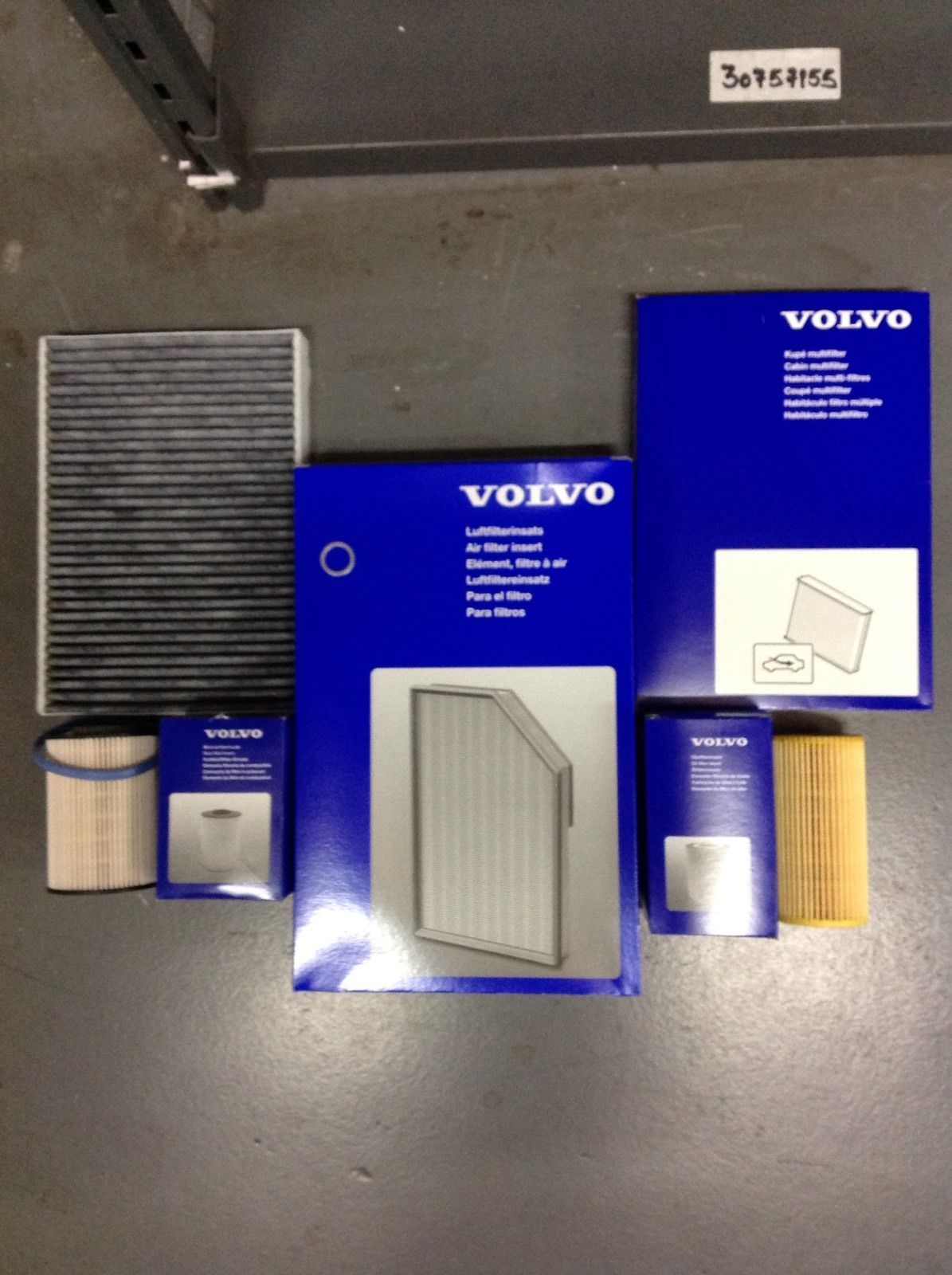 Genuine Volvo S60 V60 D4 Service Kit Oil/Air/Fuel/Polen Filters/Sump ...