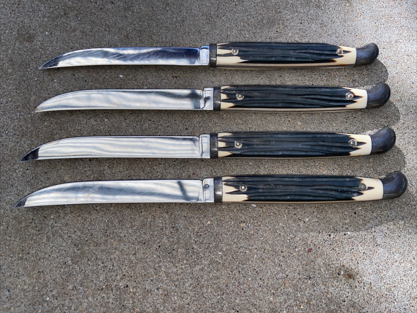 Lot of 4 Vintage Queen Steel USA Steak Knife Knives | eBay