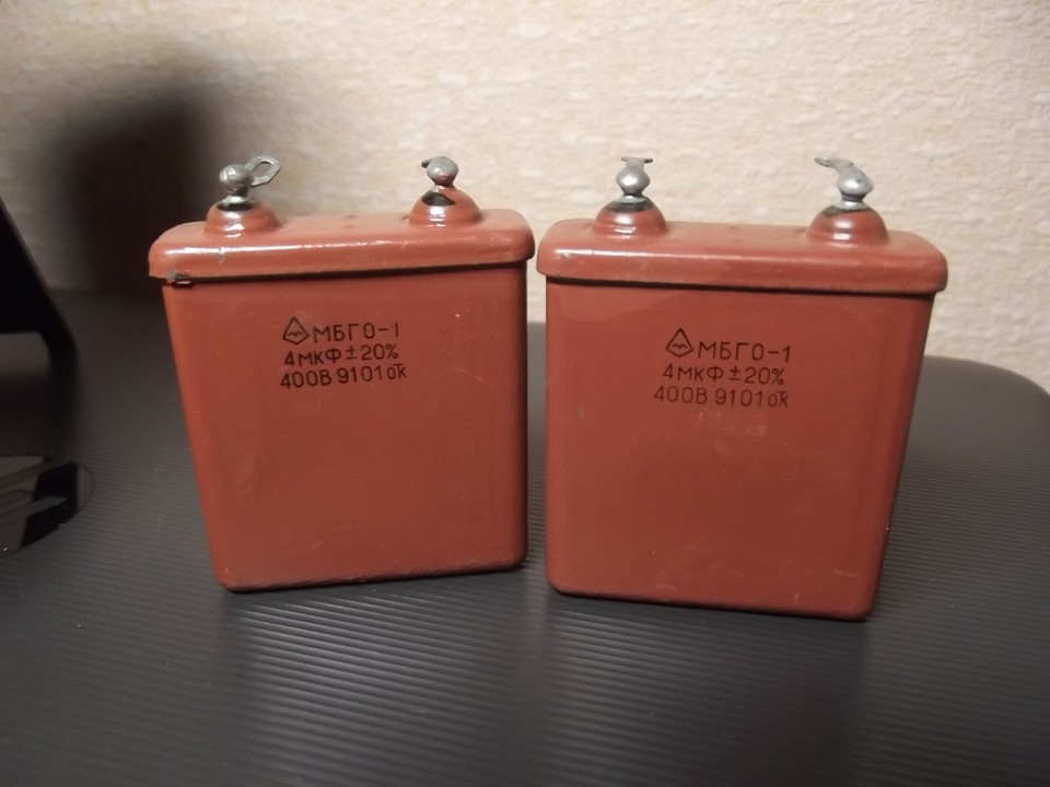 MATCHED PAIR PIO Capacitor MBGO-1 4 microFarad +/-20% 400 V . С=4,23 ...