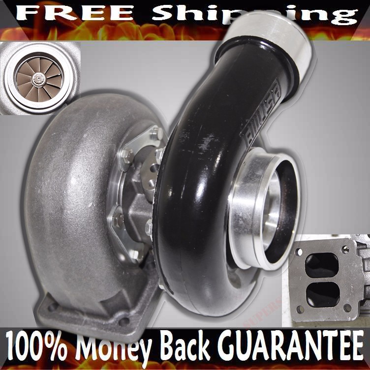 EMUSA BLACK GT45 Turbo T4/T66 3.5" V-BAND 1.05 A/R 92 TRIM High ...