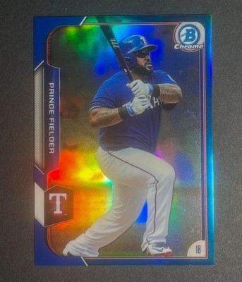 2015 Bowman Chrome Prince Fielder Blue Refractor #'d /150 Color Match ...