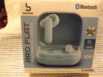 Blue Bluetooth Pro Flat Wireless EarBuds--Brand New | eBay